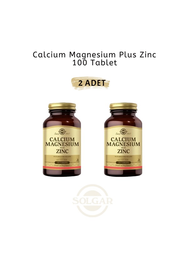 Calcium Magnesium Plus Zinc 100 Tablet 2 Adet Fiyatları ve Özellikleri