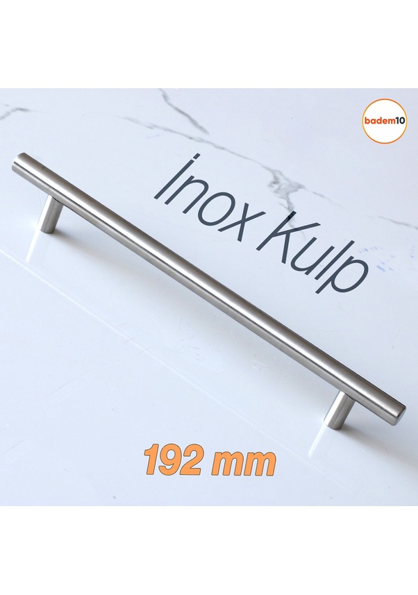 Pürüzsüz İnox Metal Kulp 192 Mm - 19.2 Cm Mobilya Mutfak Çekmece Dolap ...