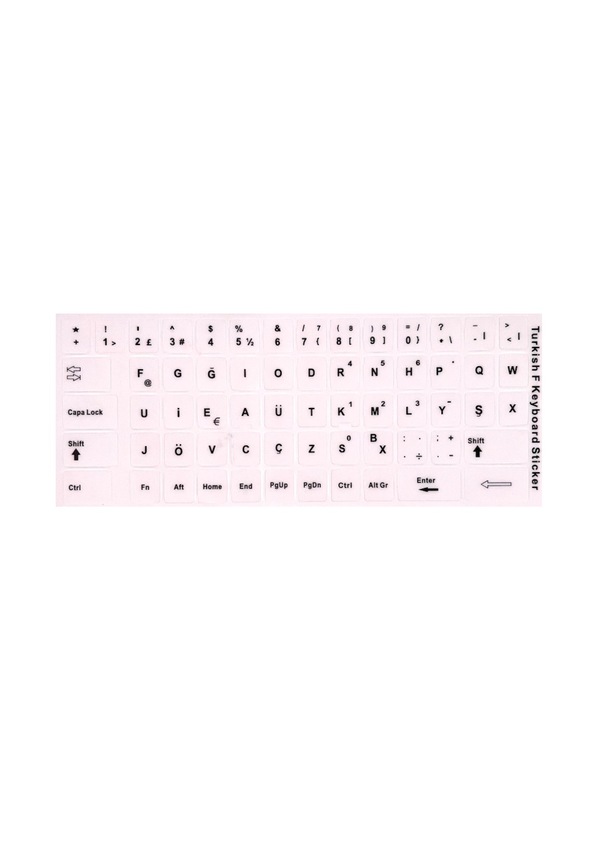 Aghbilgisayar F Klavye Stiker Türkçe Klavye Yapışkan Harf Turkish F ...