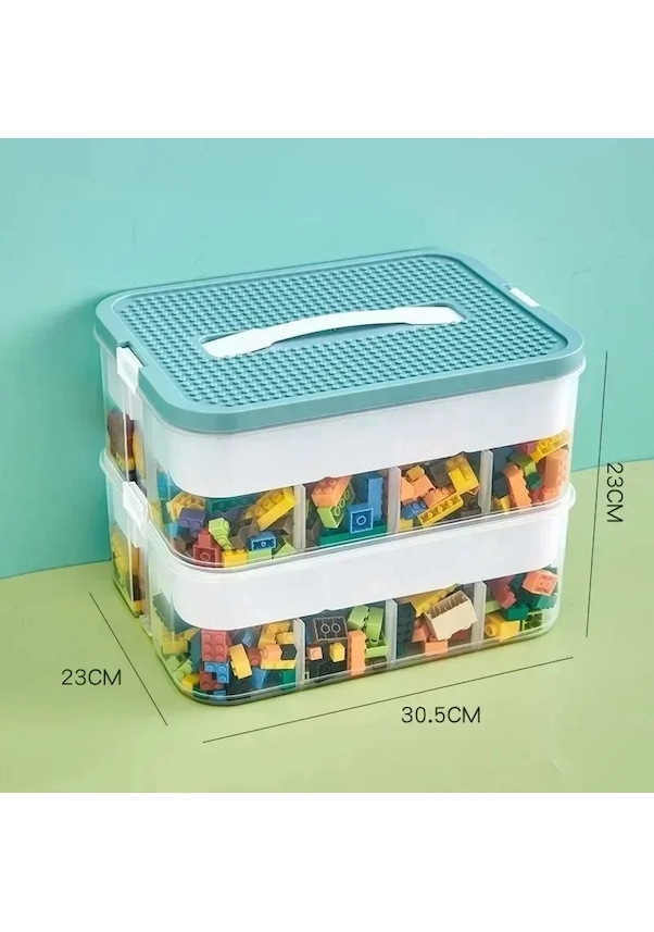 Lichen İstiflenebilir Bina Saklama Kutusu Lego Blokları Beyaz Fiyatları ...