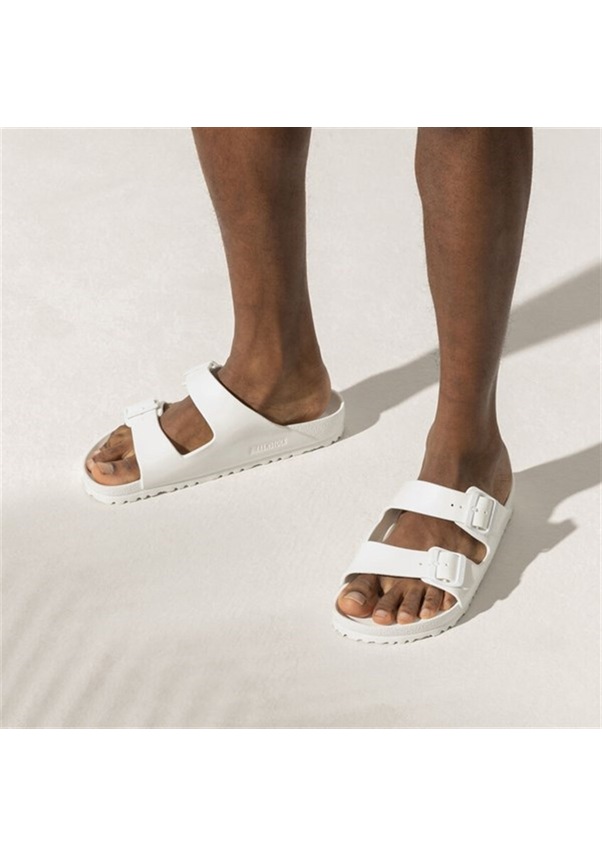 Birkenstock Arizona Eva Beyaz Çift Tokalı Unisex Terlik 129441 129443 ...