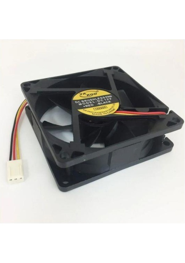 8 Cm 12 Volt Fan 12 Volt 8 Cm 3 Pinli 20 Cm Kablo Uzunluğu 80x80x25mm ...