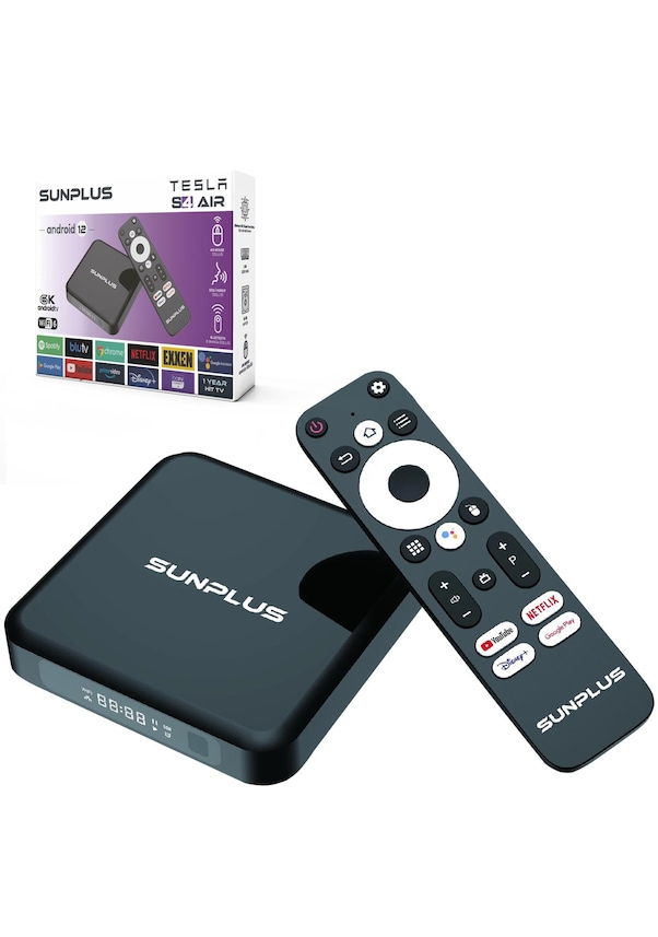 Sunplus Tesla S4 AIR Android TV Box 4+32 GB Fiyatları ve Özellikleri