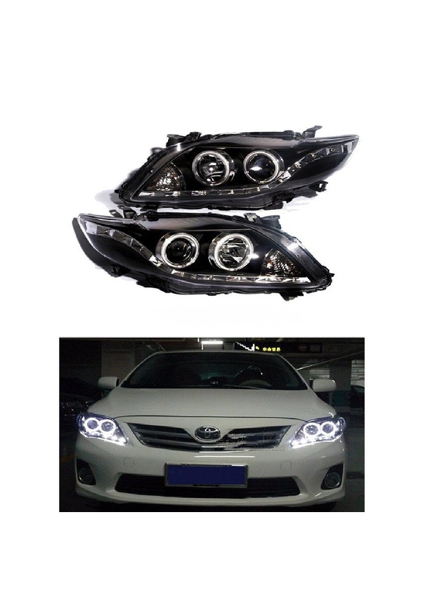 Toyota Corolla 2009-2010 Angel Eyes Siyah Ledli Ön Far Fiyatları ve ...