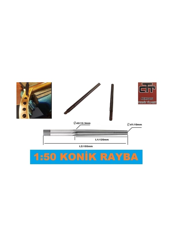 Konik Ahşap Delme Rayba 1:50 Oran Çap 10mm-12.3mm Fiyatları ve Özellikleri