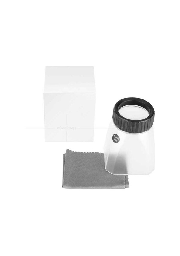 Profisher 15x Silindir Tipi Cup Büyüteç Masaüstü 45 MM Akrilik Lens ...