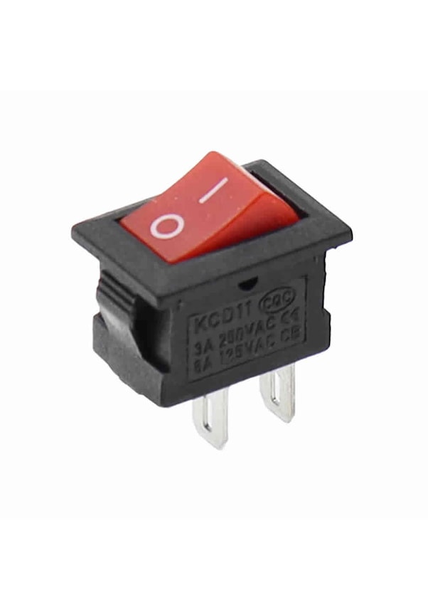 2 Pin Kırmızı Anahtar Switch Mini Buton Kcd1 Plastik Açma Kapama ...