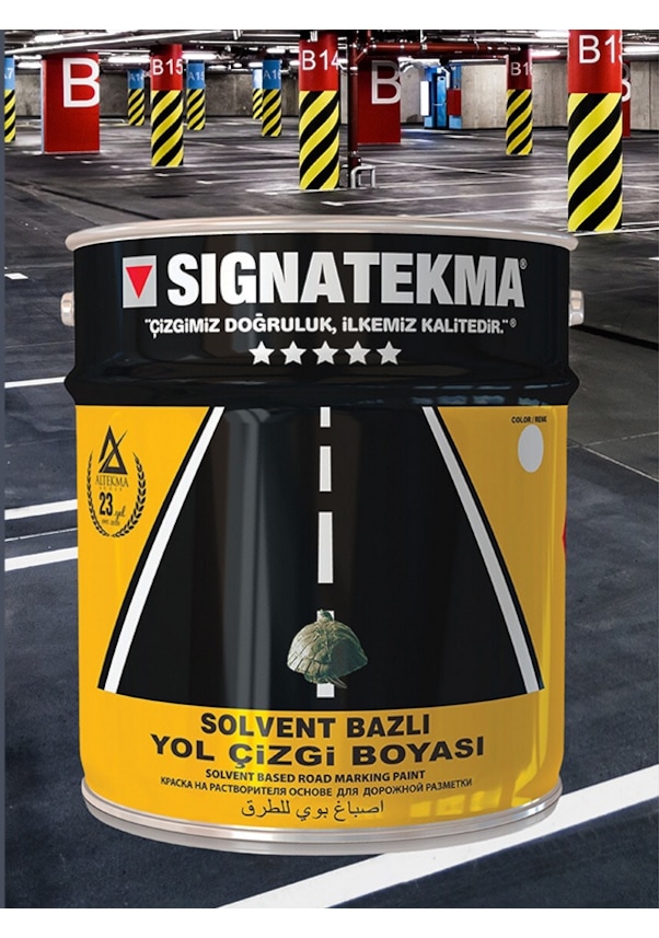 Signatekma Bordür ve Kolon Boyası Ral 1023 Trafik Sarı Fiyatları ve Özellikleri