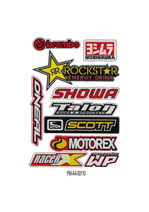 Motosiklet Sponsor Ekipman Kask Motorsiklet Sticker Seti 02 Fiyatları ...
