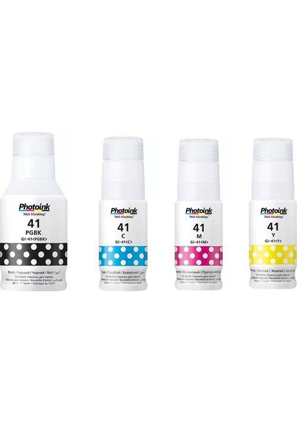 Canon GI-41 G1430 G2470 G3470 G4470 Uyumlu Photoink 1 SET 4 RENK ...