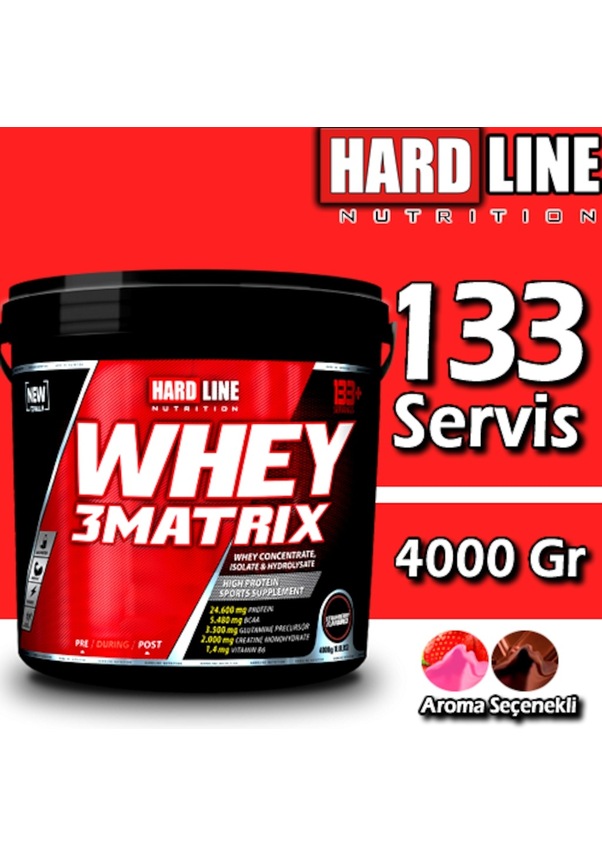 Hardline Protein Whey 3 Matrix 4000 Gr Whey Protein Tozu 133 Servis ...
