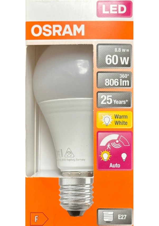 Osram 8.8w 60w 2700k Sarı Işık E27 Duylu Sensörlü Led Ampul Fiyatları ve Özellikleri