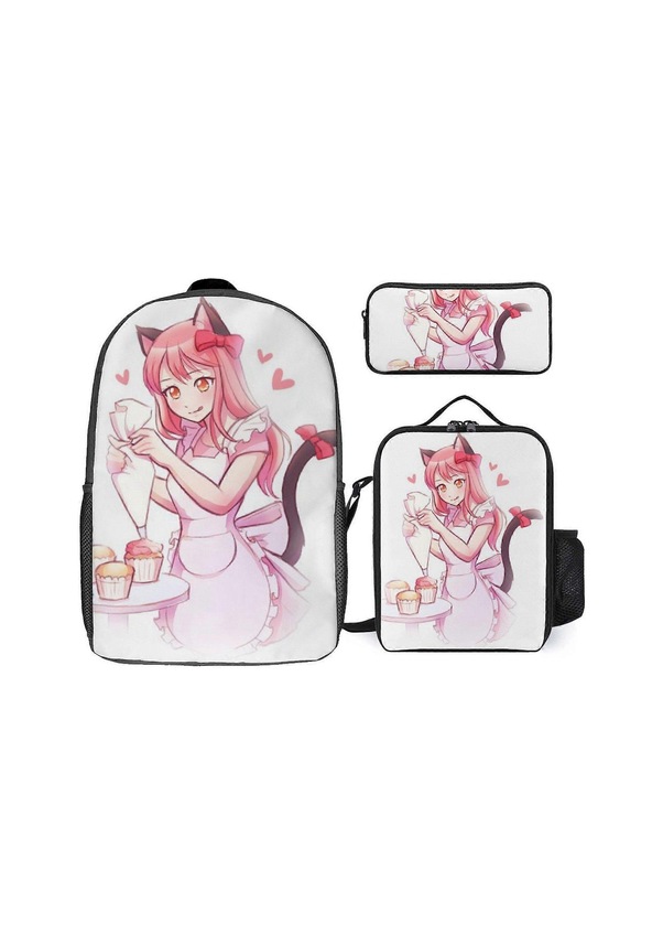 X234 Aphmau Sırt Çantası Seti 3'ü 1 Arada Paket Dayanıklı Günlük Sırt ...