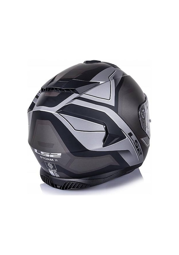 Ls2 Storm 2 Faster Mat Tıtanıum Kapalı Motosiklet Kaskı Gold Camlı Gri ...