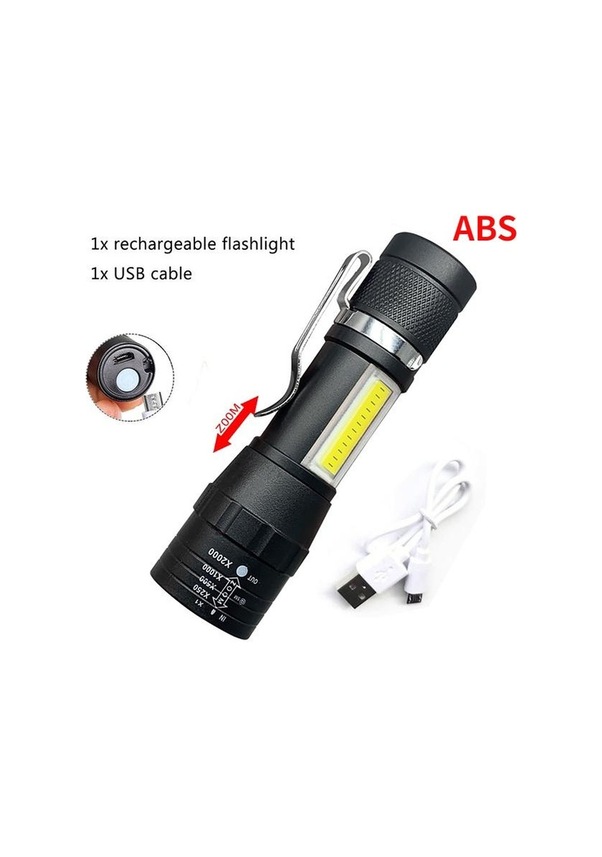 1-5 Adet Taşınabilir Mini Led El Feneri Q5 + Cob Lamba Yuvası Dahili ...
