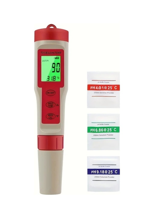 Cordial 4ü 1 Arada Dijital Su Test Cihazı Ph Tds Ec Sıcaklık Ölçer ...