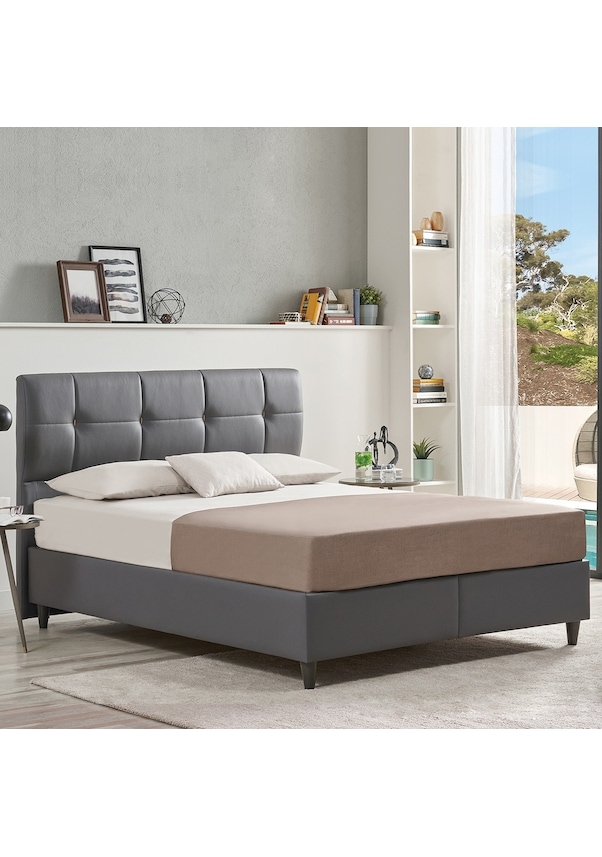 Yataş Bedding Lento Baza - Arges Başlık 2'Li Set - Gri - 120x200 ...