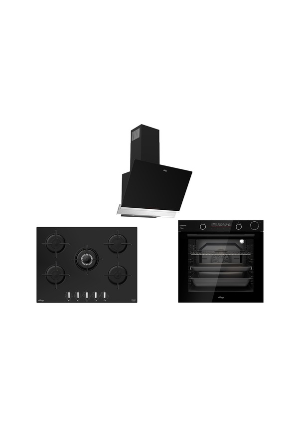 Tommatech TT400 TAF6003BSP +TAO7001BG + TDE6003BG Davlumbaz Siyah ...