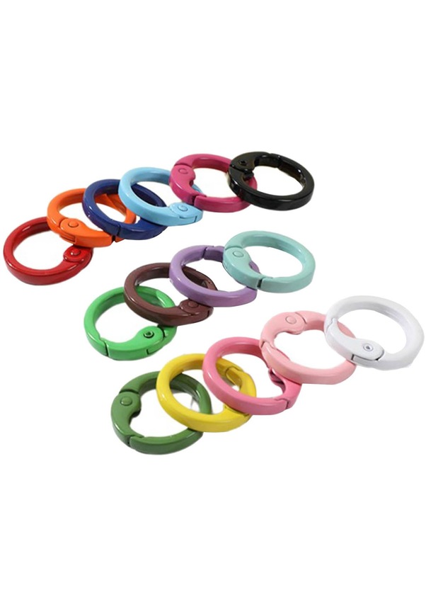 Homyl 6x15x Bahar O Ring Seti 15 Renk Çinko Alaşım Yuvarlak Renkli ...