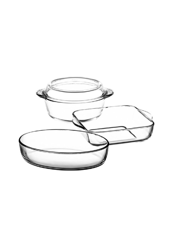 Paşabahçe 159071 Borcam Tencere Tepsi Seti Takımı 3'Lü 4 Parça ...