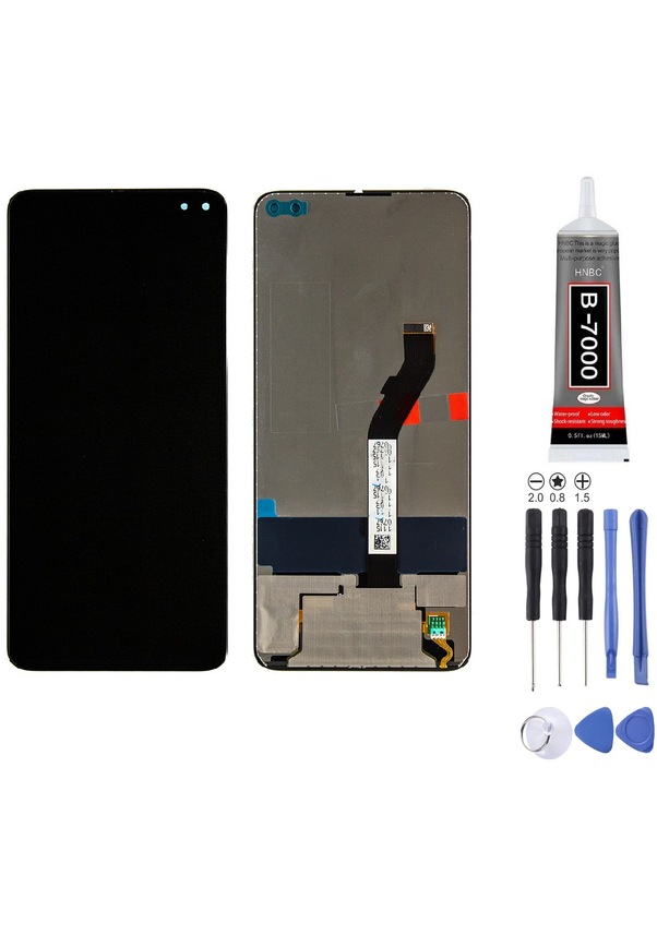 Xiaomi Poco X2 Uyumlu Lcd Ekran Çıtasız Siyah + Montaj Kiti Siyah ...