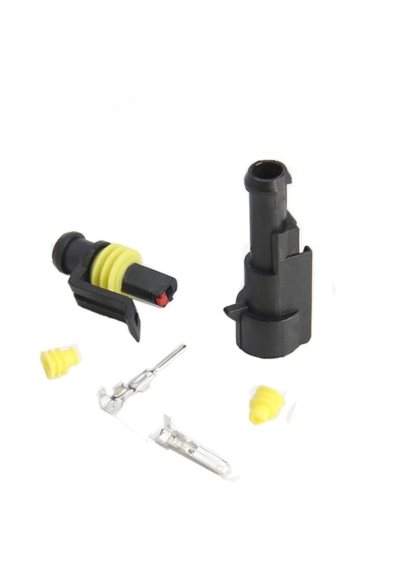 10 Adet 1 Pin Süper Seal Konnektör Su Geçirmez Oto Dişi Erkek ...