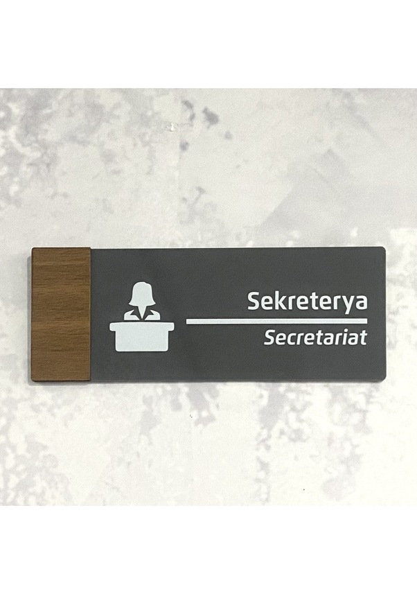 Dekokonsept Wooden Serisi Sekreterya Ofis Oda Kapı İsimliği Yönlendirme Tabelası Fiyatları ve ...