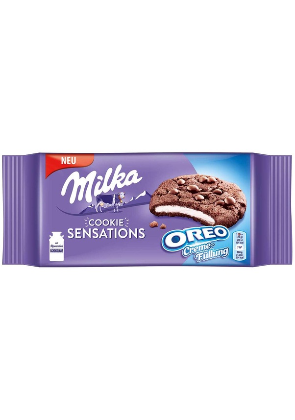 Milka Cookie Sensations Oreo Creme Çikolata Parçalı Bisküvi 156 G ...
