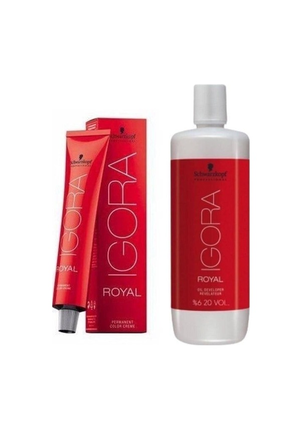 8 Adet Igora Royal 6-4 Koyu Kumral-bej Saç Boyası + 1l Oksidan Orijinal ...