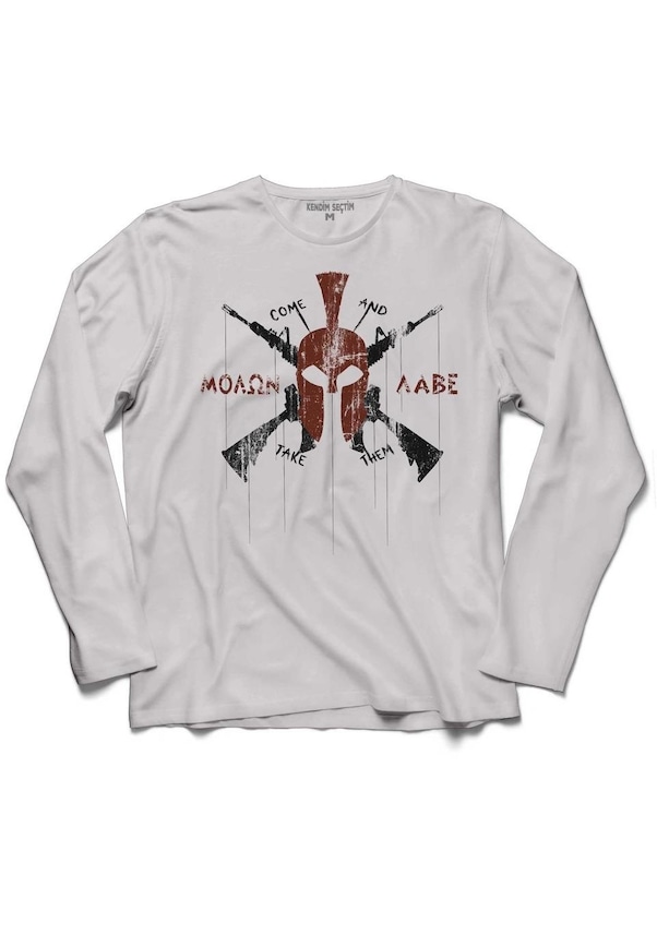 Spartan Moaon Aabe Come And Take Them Spartalı Uzun Kollu Tişört ...