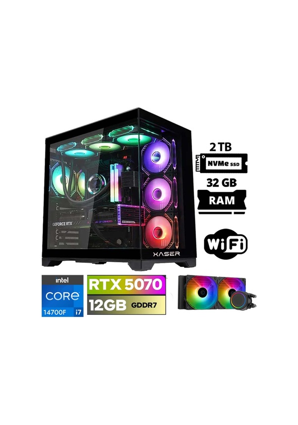 Xaser Lexus X130 i7-14700F 32 GB 2 TB M.2 NVMe SSD 12 GB RTX5070 Free ...