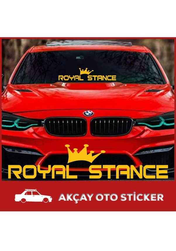 Royal Stance Sticker Royal Stance Oto Sticker Araç Sticker Gold-40Cm X ...