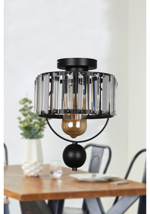 Lux Kristal Tekli Siyah Tavan Montaj Siyah Fiyatları ve Özellikleri