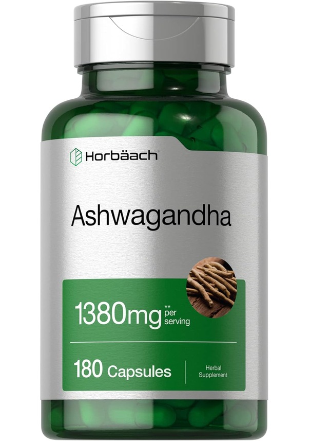 Horbaach Ashwa/gandha Root Extract Supplement 1380mg 180 Capsules ...