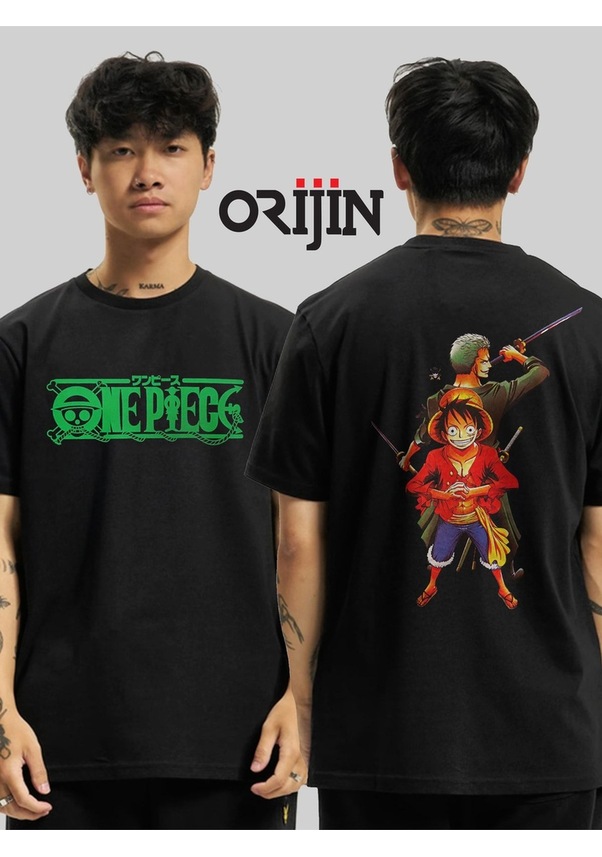 Drippy One Piece Monkey D. Luffy Roronoa Zoro Ön Arka Baskılı Unisex ...