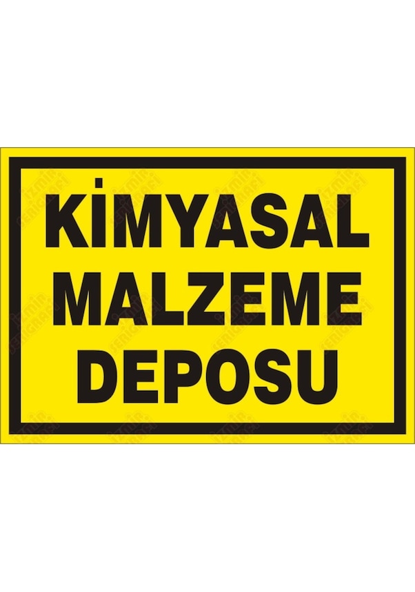 Kimyasal Malzeme Deposu Levhası 17.5 x 25 CM Malzeme Sticker Fiyatları ...