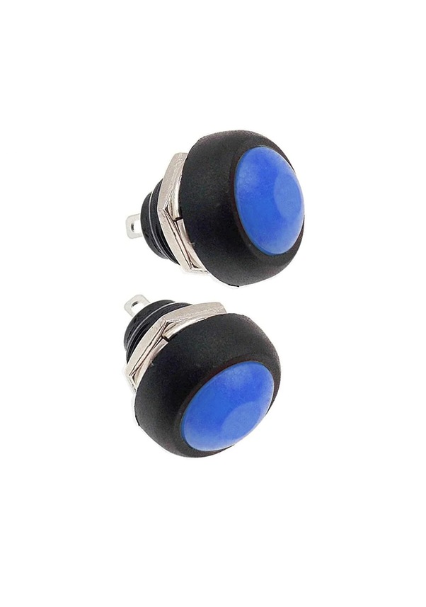 PBS-33B Push Buton 12mm Mavi Mantar Buton - 5 Adet Fiyatları ve Özellikleri