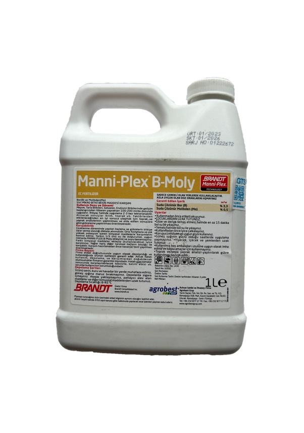 Manni Plex B-moly 1 Lt Bor Ve Molibden İçerikli Sıvı Bitki Besini ...