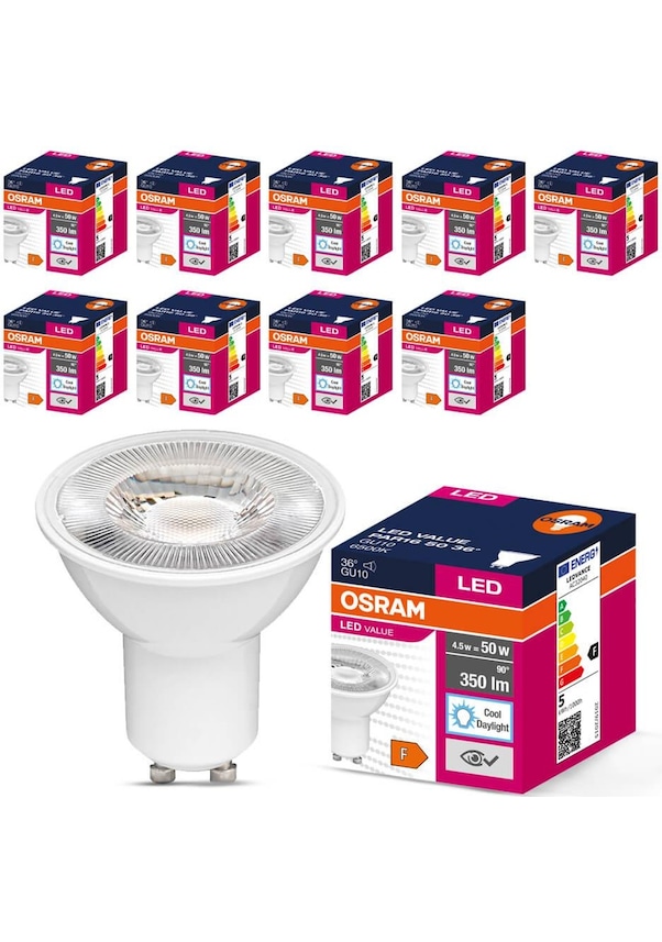 Osram Led Value Par16 4.5w Gu10 6500k Soğuk Beyaz Ampul 10 Adet 10 Adet Fiyatları ve Özellikleri