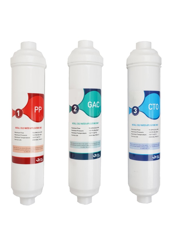 INLINE KAPALI KASA SU ARITMA CİHAZI FİLTRESİ 3LÜ AŞAMALI FİLTRE SETİ ECO Fiyatları ve Özellikleri