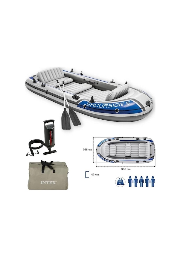 Intex Excursion X5 Kişilik Rafting Şişme Bot Seti Fiyatları ve Özellikleri
