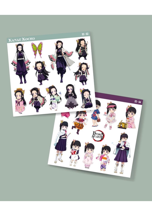 Kanae Kocho-kanao Tsuyuri-demon Slayer-parlak Kağıt -2li Sticker Set ...