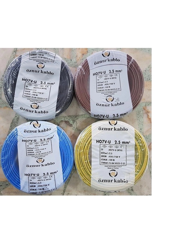 Öznur 2,5mm2 NYA KABLO ( 5 Metre ) Fiyatları ve Özellikleri