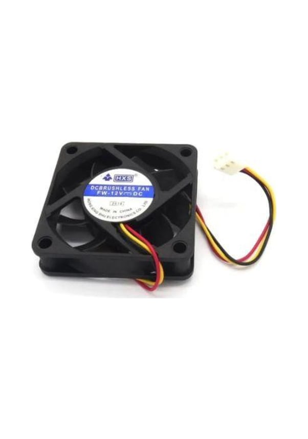 6 cm 12 volt fan 12 volt 6 cm 2 pinli 20 cm kablo uzunluğu 60x60x15mm fan Fiyatları ve Özellikleri