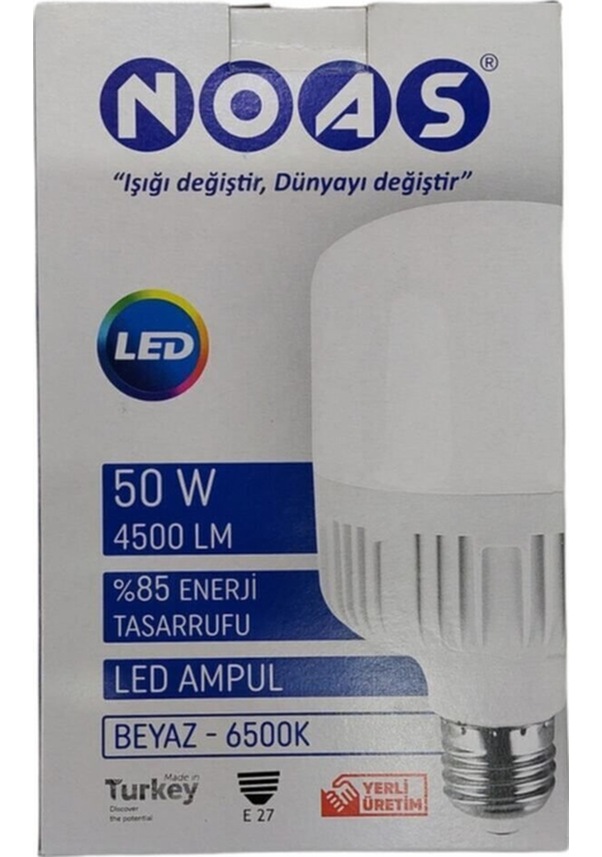 Noas 50w 6500k Beyaz Işık Led Torch Ampul Yl95 5001 Beyaz Işık E27 Led Ampul 50 Watt Yok ...