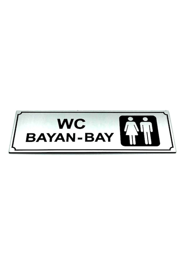 Wc Tuvalet Tabelası Bayan Bay Kapı Levhası 5 Cm X 15 Cm (419091355 ...
