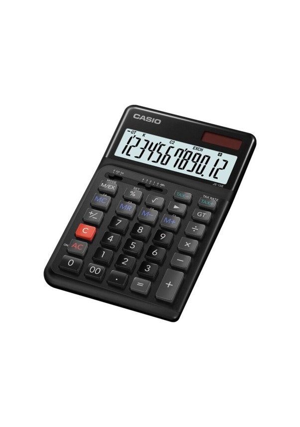 Casio JE-12E-BK 12 Haneli Masaüstü Hesap Makinesi Siyah Fiyatları ve ...