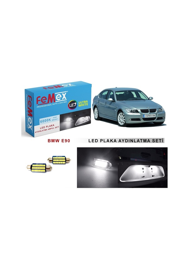 Bmw E90 Led Plaka Aydınlatma Ampul Seti Femex Parlak Beyaz Fiyatları ve ...