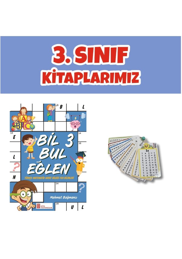 Ata 3.sınıf Bil Bul Eğlen Zincirli Çarpım Tablosu Kartelası Hediyeli ...