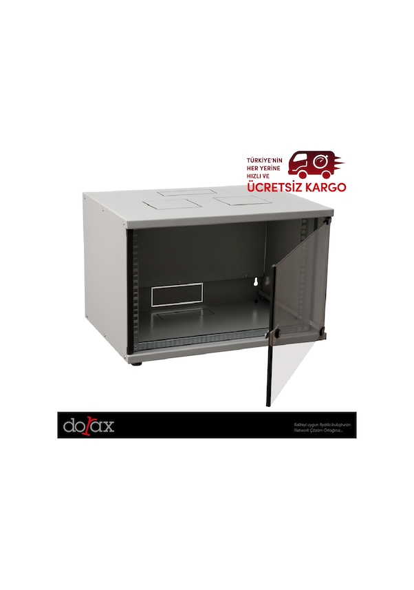 Dorax - 7U Soho Rack Kabinet - Duvar Tipi - Gri Renk - 500X400Mm Fiyatları ve Özellikleri